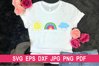 Rainbow Sun Cloud SVG (415565) | Cut Files | Design Bundles