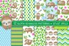 Sloth Digital Papers, Sloth Patterns, Cute Sloths -P30 (126598 ...