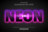 Neon Glow 3D Illustrator Text Style Effect