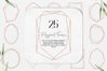 Rose Gold Glitter Geometric Polygonal Frames Clipart (933968 ...
