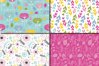 Seamless Bright Spring Digital Paper / Hand Drawn Flowers, Leaves ...