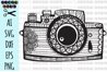 Hand Drawn Camera Mandala svg, Vintage Camera svg, Canon Camera, AI ...