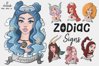 Zodiac Signs Set Hand-drawn Digital Art (555616) | Illustrations ...
