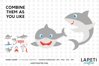 Shark illustration, 10 grey shark clipart svg, eps, jpg, png (498915 ...