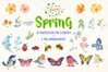 Watercolor spring clipart set (65719) | Illustrations | Design Bundles