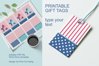 Patriotic Tags with Star Printable Editable PDF Tag Template (598985 ...