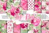 Watercolor HOT PINK digital paper pack (17887) | Backgrounds | Design ...