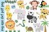 Safari Animals Svg Zoo Animal Clipart Jungle Animals (532454) | SVGs ...