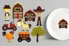 At the farm clip art illustrations bundle (77115) | Illustrations ...