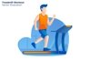 Treadmill Workout - Vector Illustration (318740) | Illustrations ...