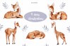Cute baby Deer Watercolor clipart Baby animals (136179) | Illustrations ...