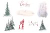 Woodland Christmas clip art (991246) | Illustrations | Design Bundles