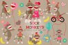 Sock Monkeys Clip Art Set (166984) | Illustrations | Design Bundles