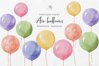 Watercolor balloons (556001) | Elements | Design Bundles