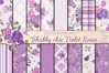 Shabby chic violet roses seamless digital paper pack (63822 ...