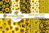Watercolor Sunflower DIGITAL PAPER collection JPG (1051166 ...