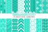 Aqua Arrows digital paper, Turquoise Arrow patterns tribal archery ...