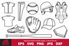 Baseball / Softball clipart bundle - SVG, EPS, JPG, PNG, DXF (286049 ...
