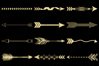Gold Foil Decorative Arrows Clip Art (350116) | Illustrations | Design ...