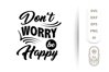 SVG Cut File Don't Worry be Happy (104961) | SVGs | Design Bundles