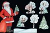Christmas clipart, winter forest trees with Santa Claus (153299 ...