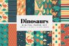 Dinosaur Digital Paper Set (704797) | Patterns | Design Bundles