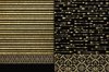 Gold Glitter & Black Digital Paper (59469) | Textures | Design Bundles