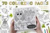 70 Coloring Pages Amazing Animals (283186) | Illustrations | Design Bundles