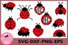 Ladybug svg, Ladybug Monogram Frames SVG, Ladybugs Svg (232010) | Cut ...