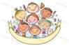 Happy schoolkids with a copy space (354083) | Illustrations | Design ...