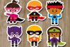 Fearless superhero clipart / cute super heroes graphics (95952 ...