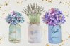 Floral Mason Jars - Watercolor Set (773757) | Illustrations | Design ...