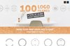 100 Typo Logos + 100 Logo Frames (16333) | Logos | Design Bundles