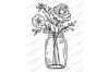 Farmhouse Mason Jar Floral Flowers Bouquet Arrangement SVG (517592 ...