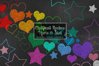 Chalkboard Rainbow Hearts and Stars (573085) | Illustrations | Design ...