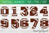Football svg numbers, football laces svg, cutting files (792957) | Cut ...