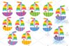 Rainbow Baby Clipart And Seamless Digital Papers Bundle (95893 ...