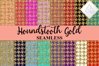 Gold Glitter Houndstooth Digital Paper (551445) | Textures | Design Bundles