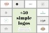 50 Simple Logos & 3 business cards (102046) | Logos | Design Bundles