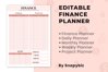 Finance Canva Editable Planner (1225043) | Canva Templates | Design Bundles