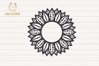 Sunflower Zentangle svg, Sunflower svg, Sunflower Monogram (533044 ...