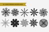 Snowflakes Clipart - Christmas bundle SVG, bonus pattern (1040108 ...
