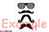 Props black Mustache retro party photo booth gentleman 2p (66659 ...