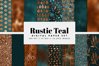 Rustic Teal Digital Paper Pack