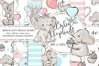 Elephant digital paper, baby boy papers, baby girl papers (231229 ...