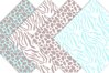 Animal Prints - Baby Blue Safari (21391) | Backgrounds | Design Bundles