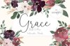 Grace - Blush & Plum Watercolor Florals (145631) | Illustrations ...