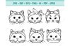 Cat Bandana SVG, Cats headscarf Png, Animal Face Dxf, Eps (941394 ...