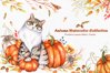 Watercolor Autumn Cat Collection (840237) | Illustrations | Design Bundles