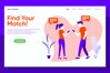 Find Your Match Online Dating Landing Page (344744) | Illustrations ...